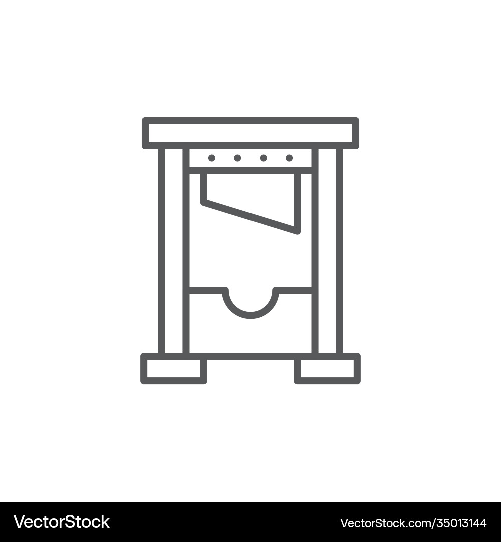 Guillotine icon symbol isolated on white Vector Image