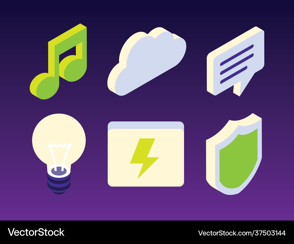 Internet stuff set Royalty Free Vector Image - VectorStock