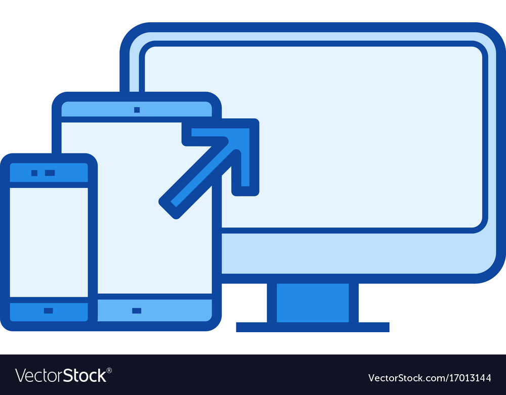 Responsive design line icon Royalty Free Vector Image Responsive design line icon Royalty Free Vector Image