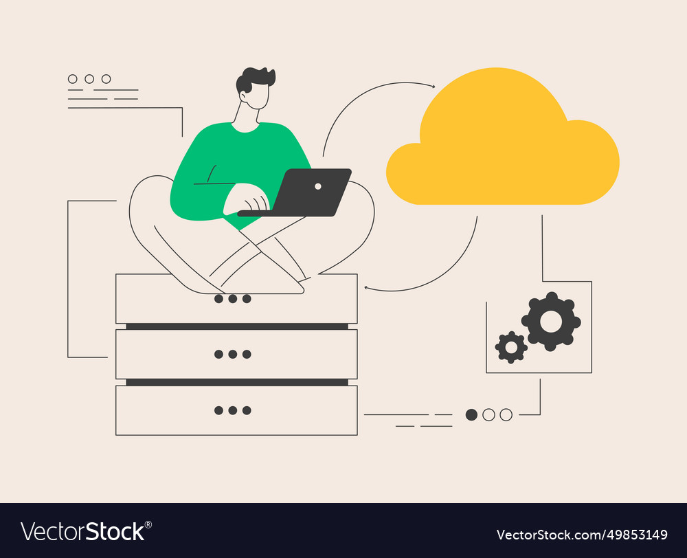 Backup Server Abstract Concept Royalty Free Vector Image