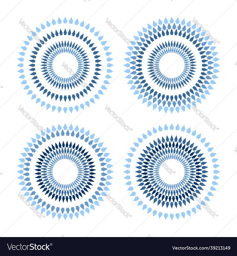 Circle blue patterns Royalty Free Vector Image