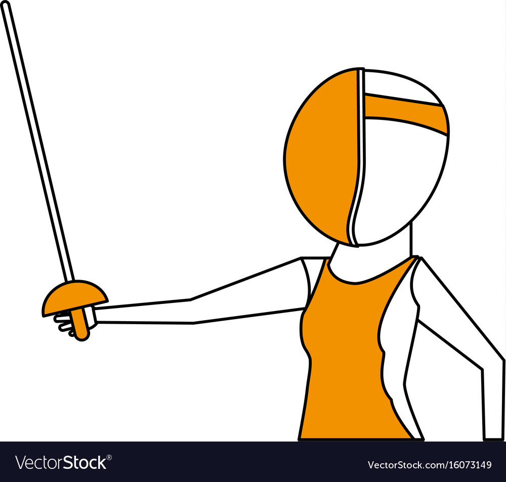 Fencer Royalty Free Vector Image - VectorStock