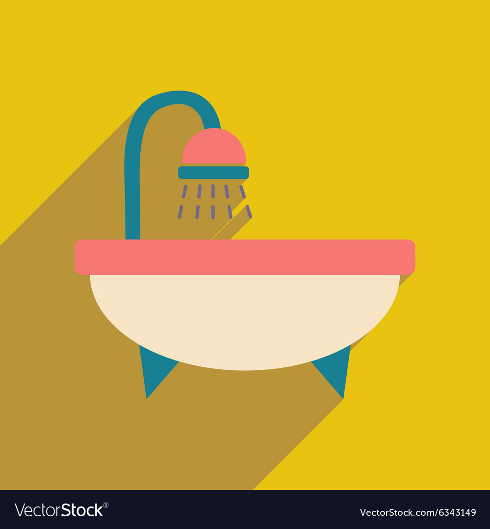 Flat with shadow icon and mobile application Vector Image