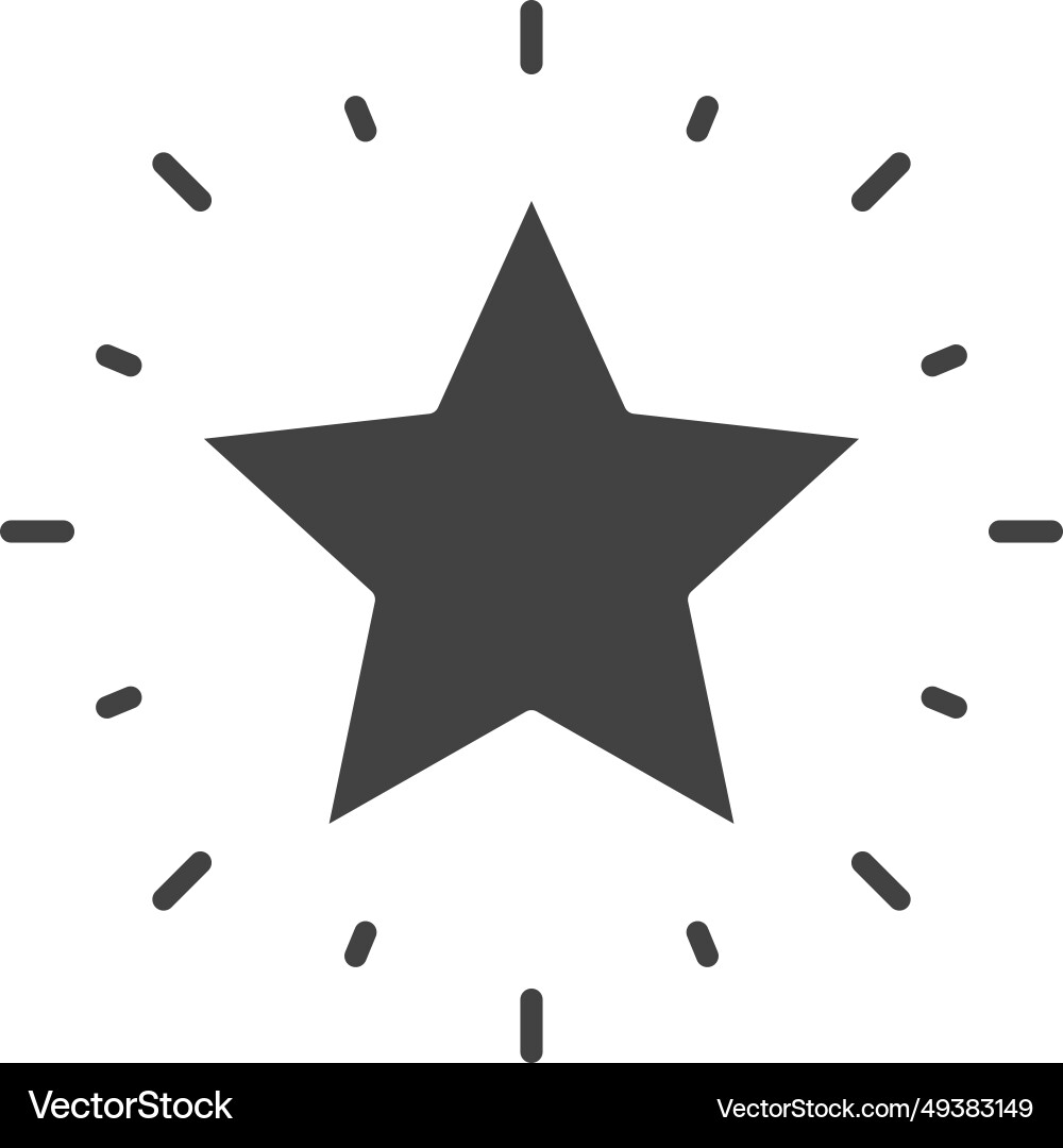 Glowing star icon image Royalty Free Vector Image