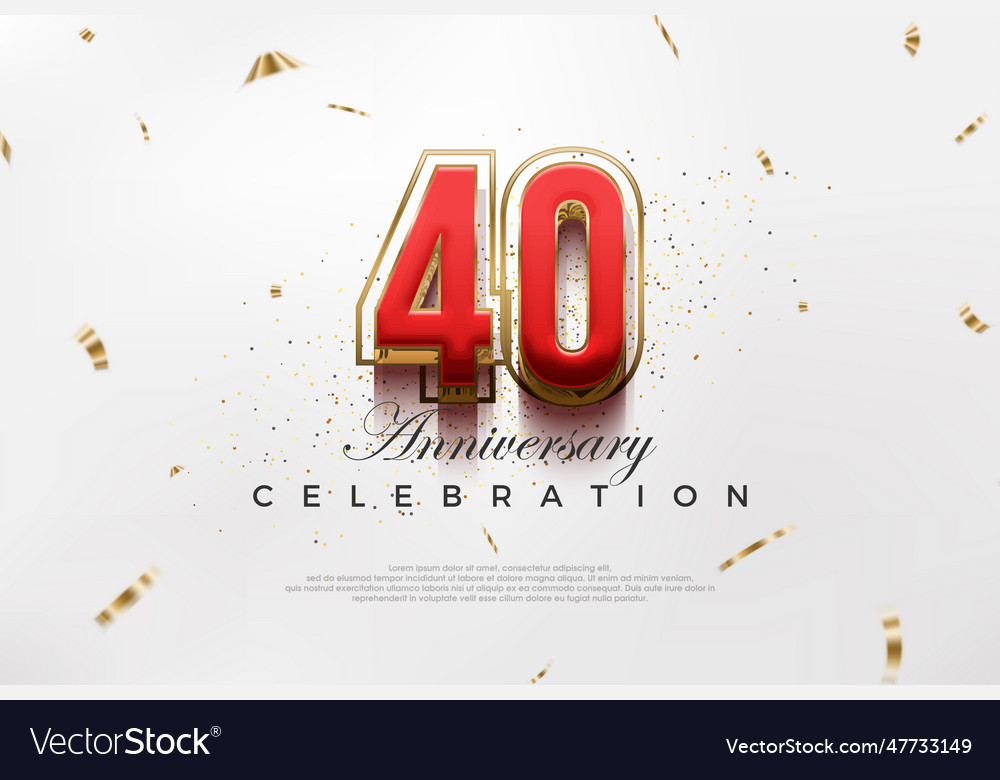 Modern 40th Anniversary Design With Luxury Vector Image modern-40th-anniversary-design-with-luxury-vector-image