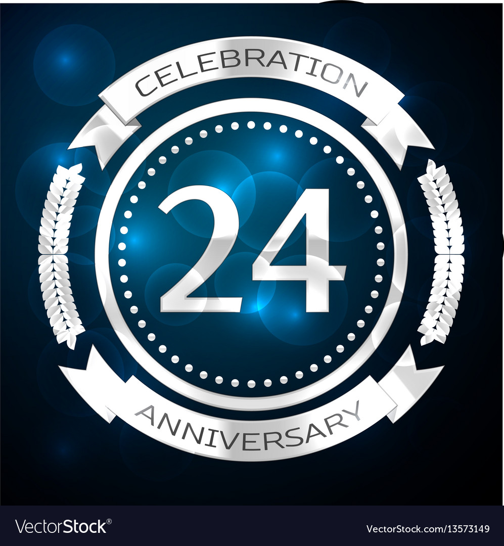 Twenty four years anniversary celebration Vector Image Twenty four years anniversary celebration Vector Image
