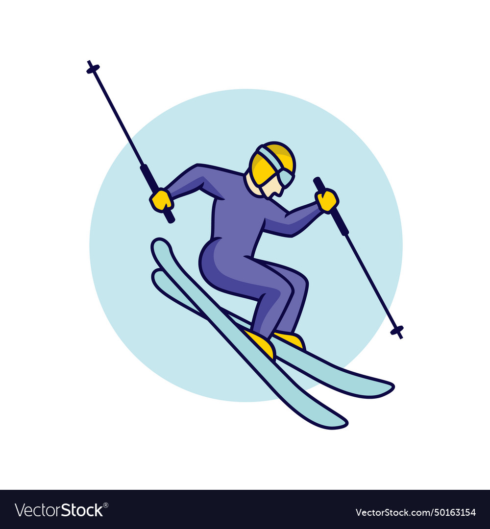 Man ski sport Royalty Free Vector Image - VectorStock