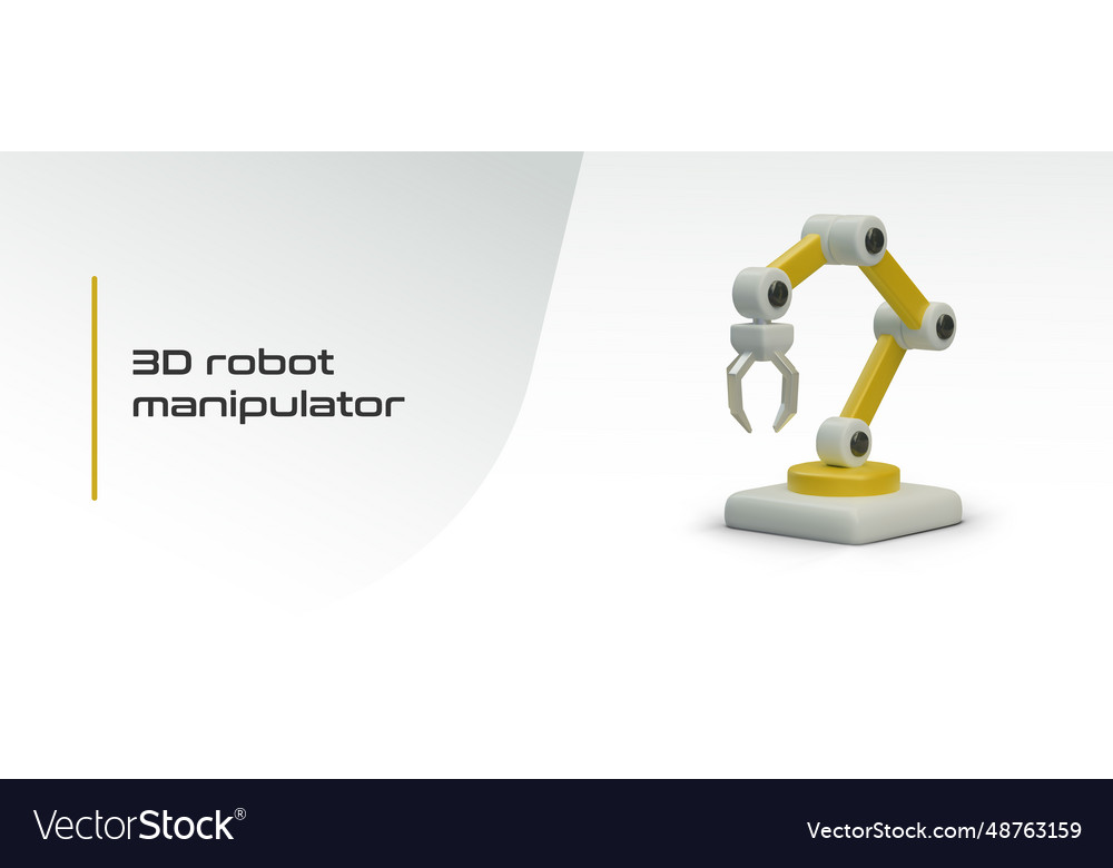 3d Robotic Rotary Manipulator Programmable Vector Image