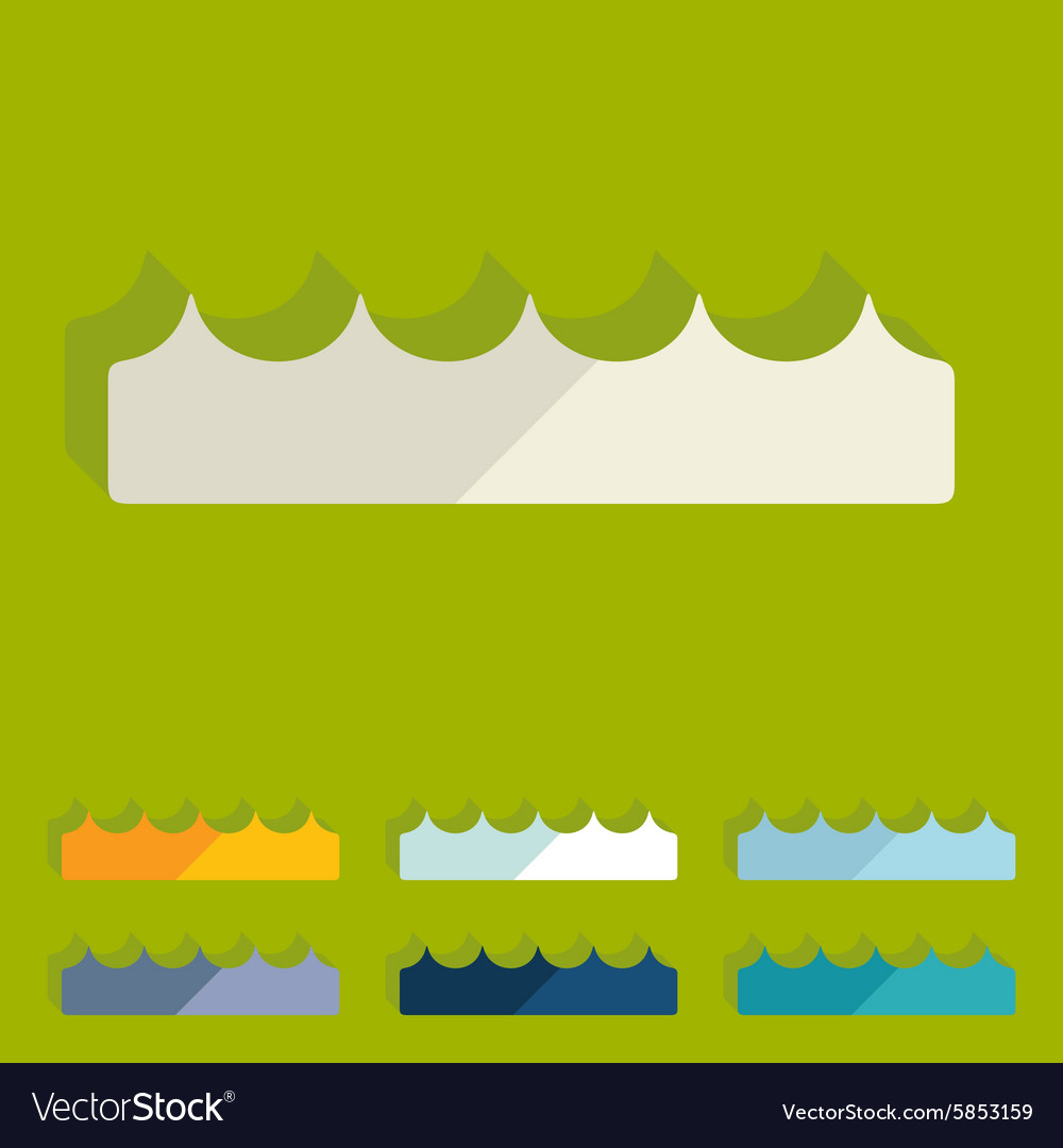 Flat design wave Royalty Free Vector Image - VectorStock