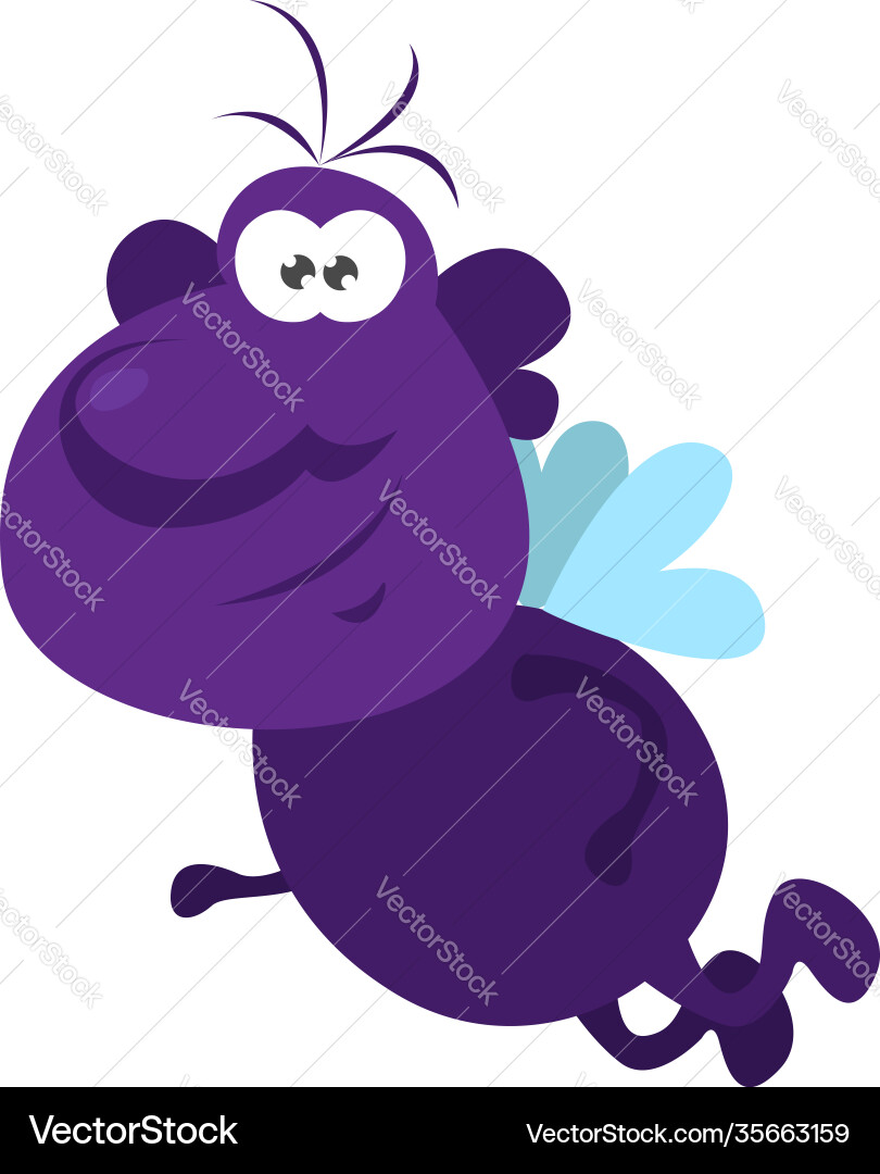 Flying demon on white background Royalty Free Vector Image