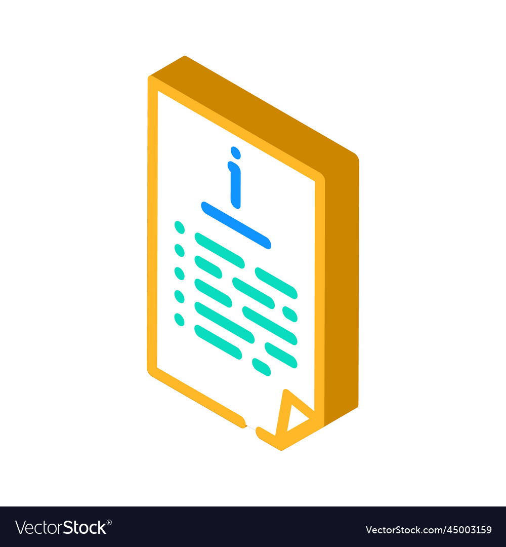 Job folder isometric icon Royalty Free Vector Image