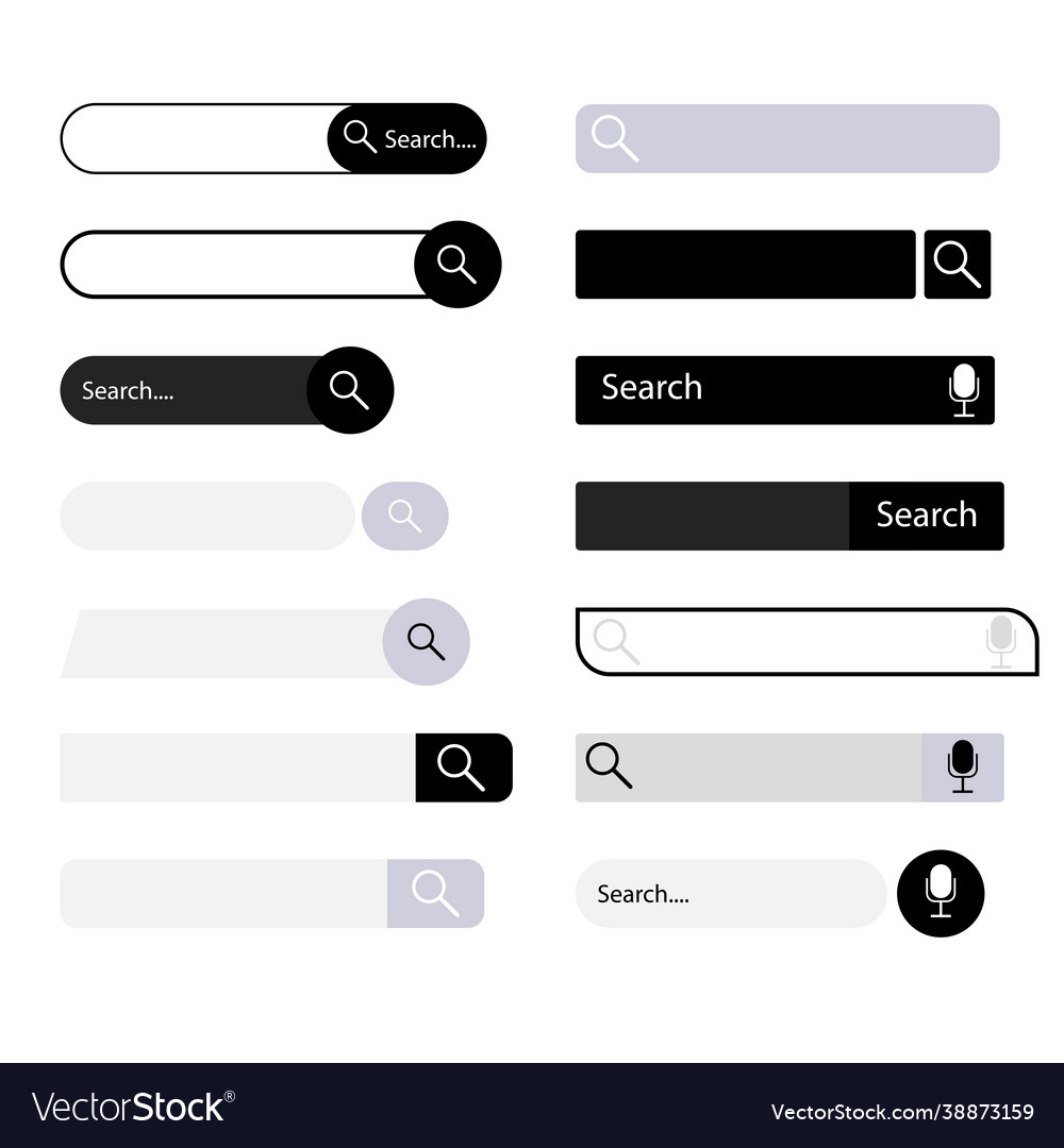 Search bar user interface collection design ui Vector Image