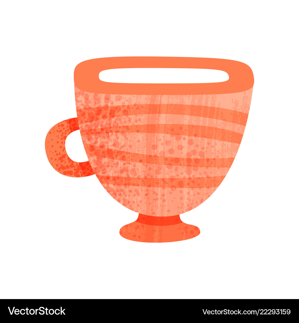 Small ceramic cup for drinking tea pottery Vector Image