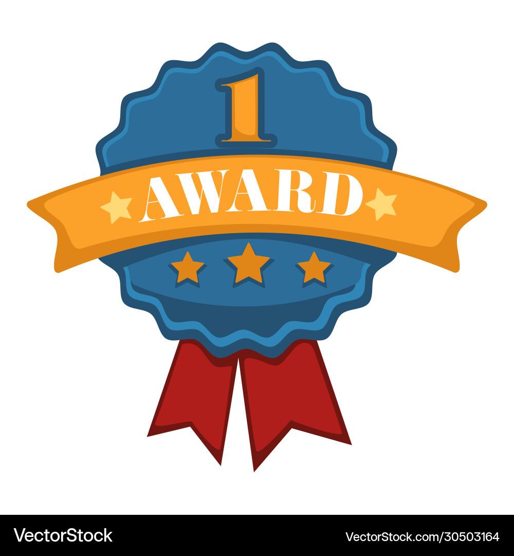 Award for winner first place for champion Vector Image