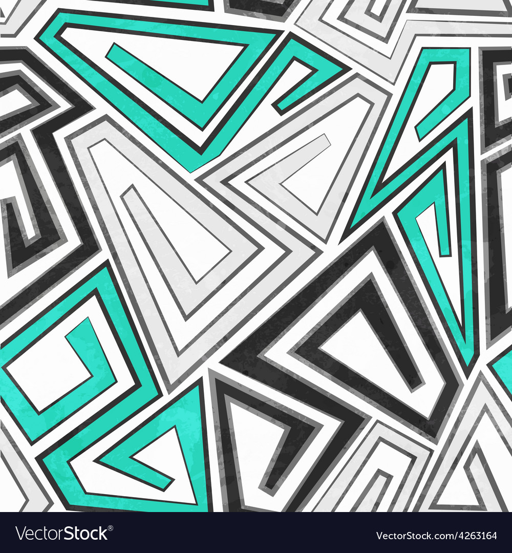 Gray geometric seamless pattern with grunge effect