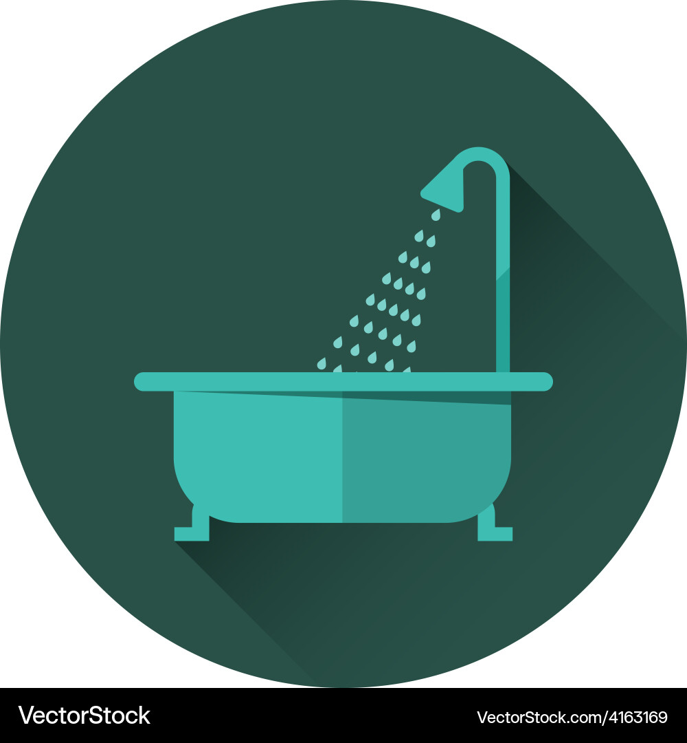 Bathtub and shower Royalty Free Vector Image - VectorStock