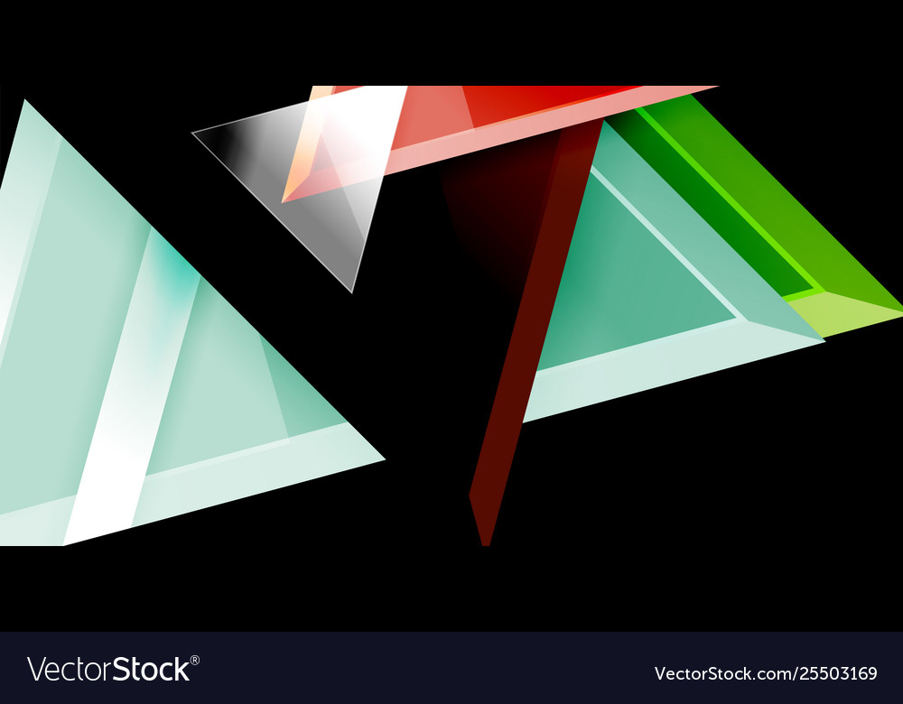 Dynamic triangle composition abstract background Vector Image