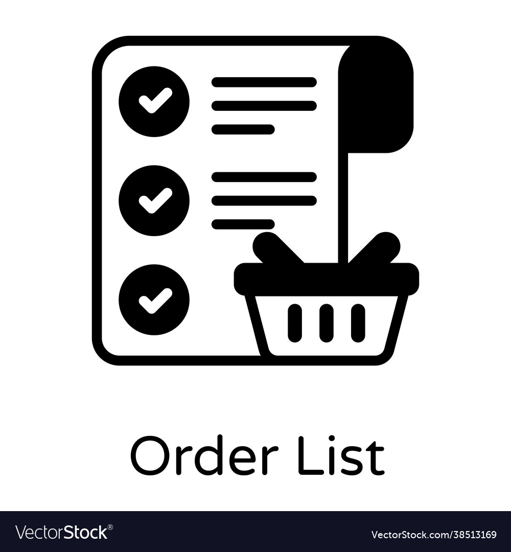 Order List Royalty Free Vector Image VectorStock