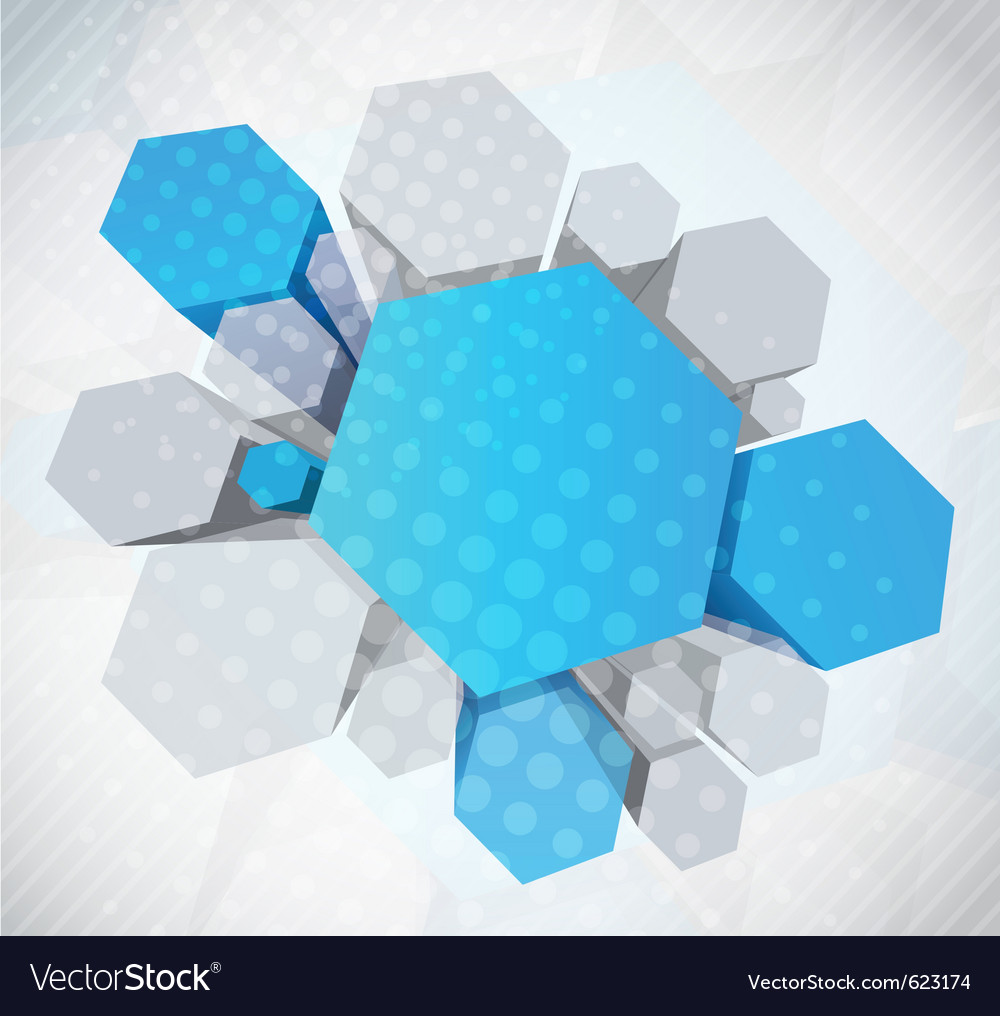 Background with 3d element Royalty Free Vector Image