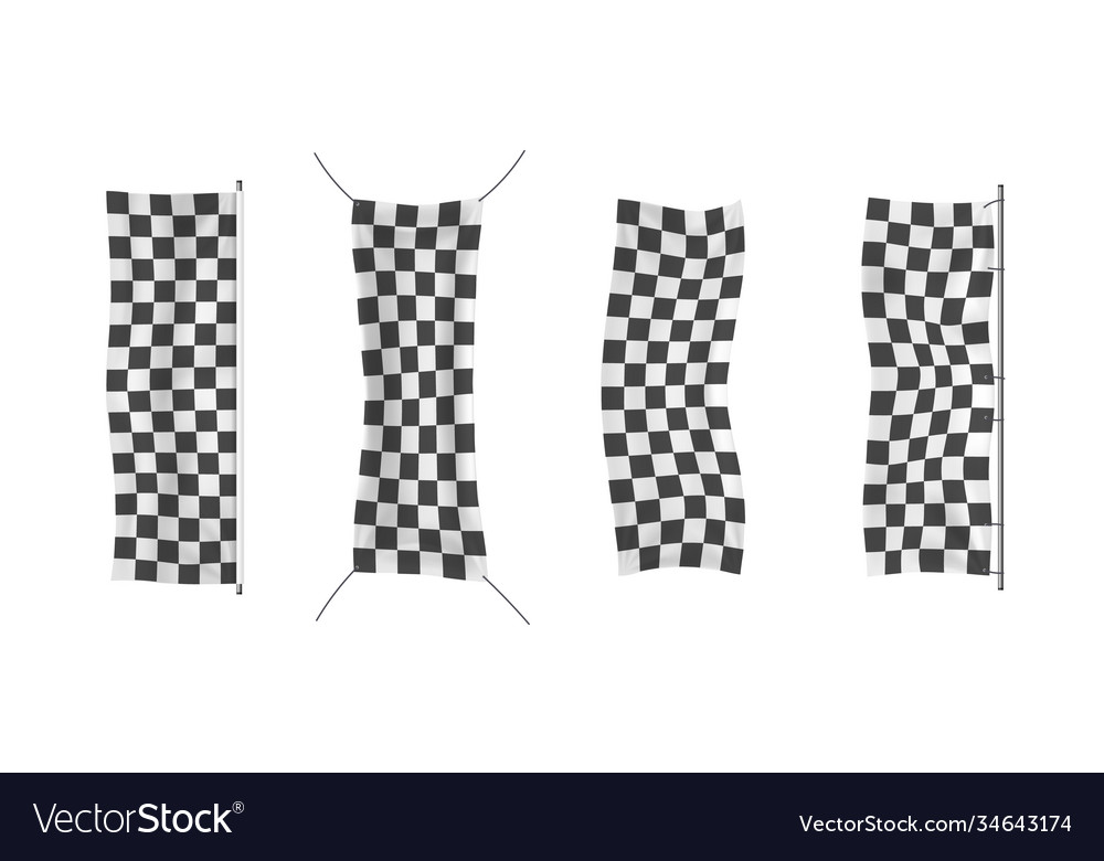 Checkered vinyl banners Royalty Free Vector Image Checkered vinyl banners Royalty Free Vector Image