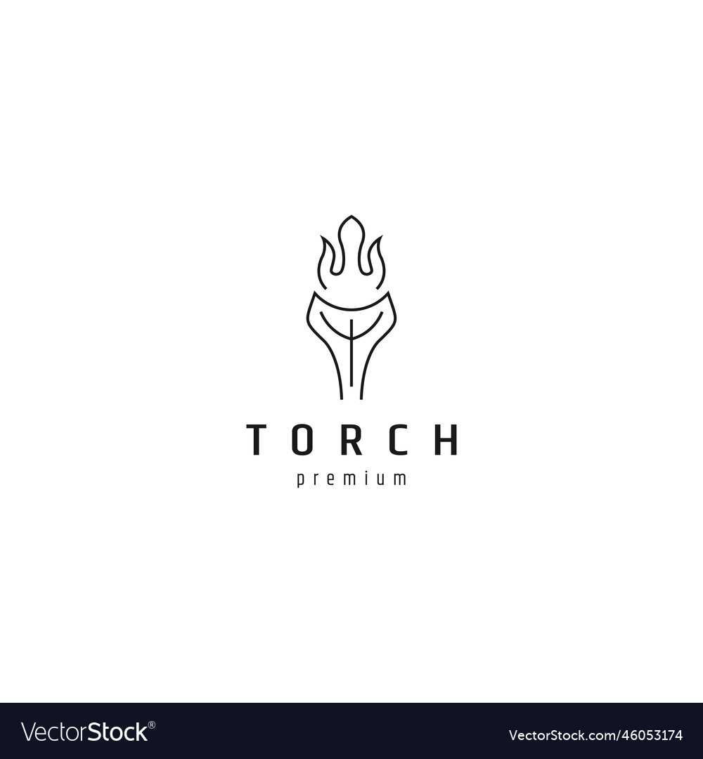 Torch logo Royalty Free Vector Image - VectorStock