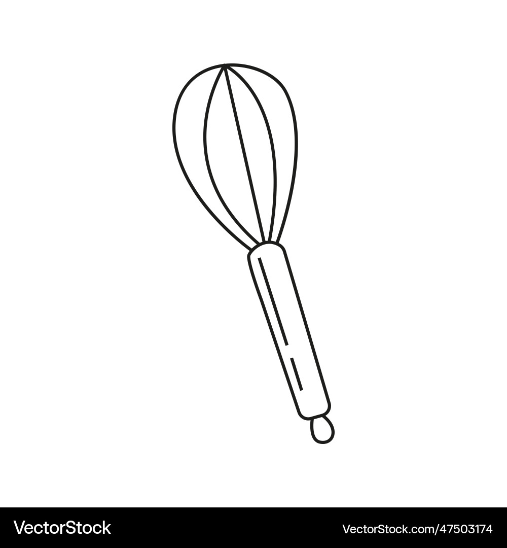 Whisk in doodle style Royalty Free Vector Image