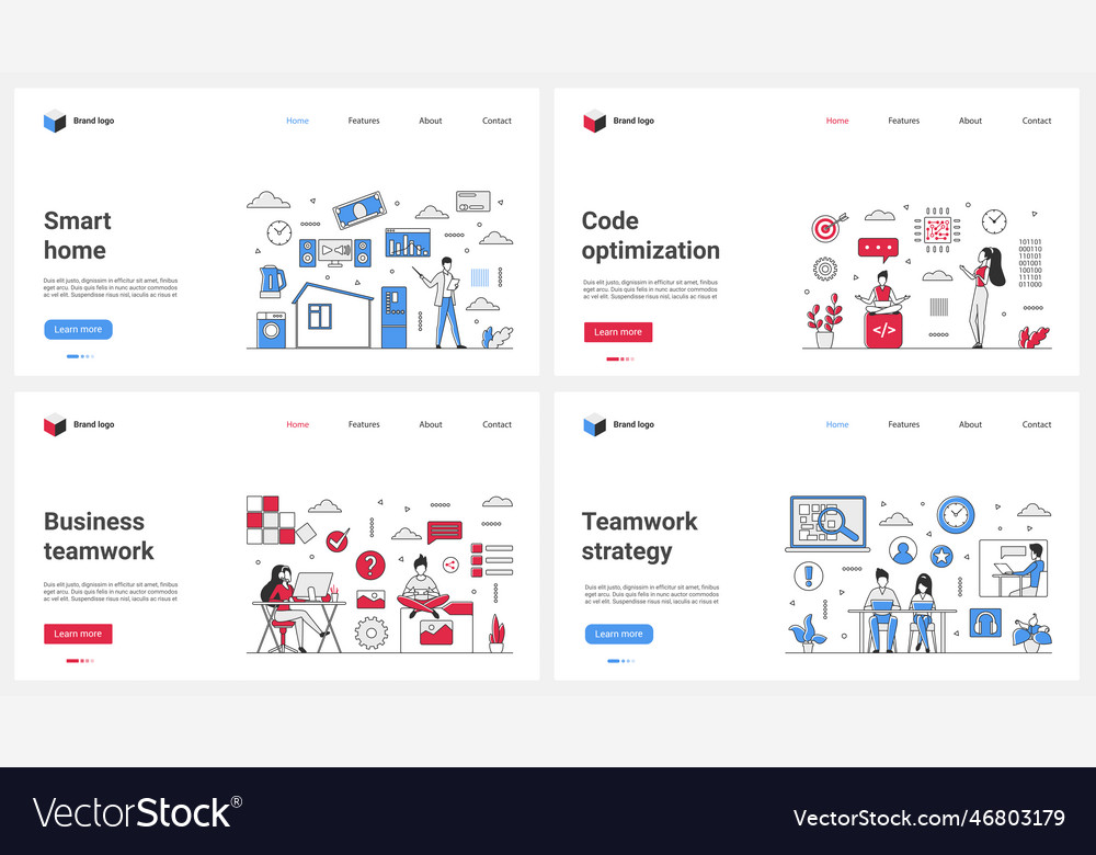 Business Strategy And Teamwork Code Optimization Vector Image