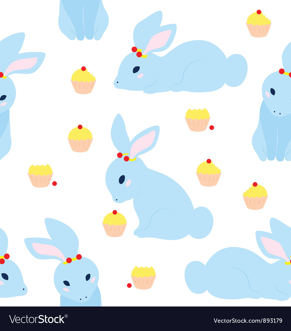 Cute Rabbit Pattern Royalty Free Vector Image - VectorStock