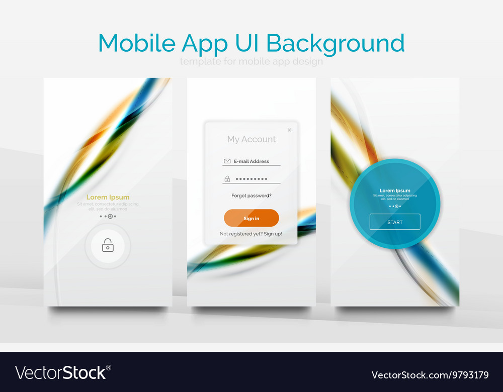 Mobile application interface background design Vector Image