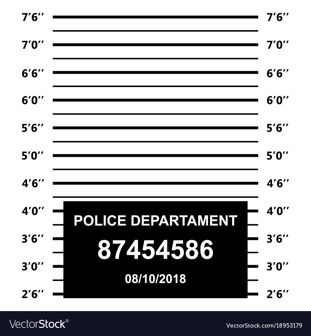 Police Mugshot Lineup On White Background Vector Image