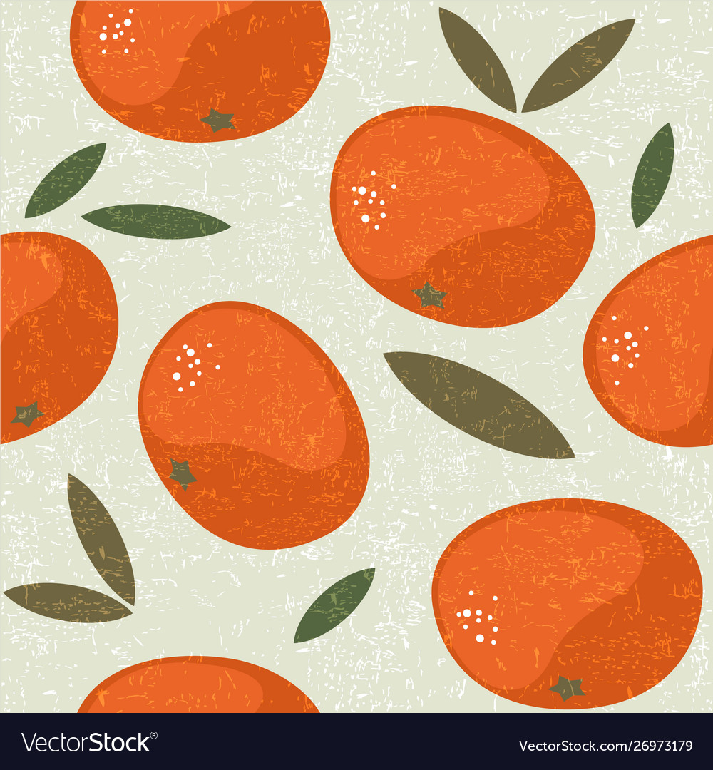 Tangerine seamless pattern mandarin juicy Vector Image Tangerine seamless pattern mandarin juicy Vector Image