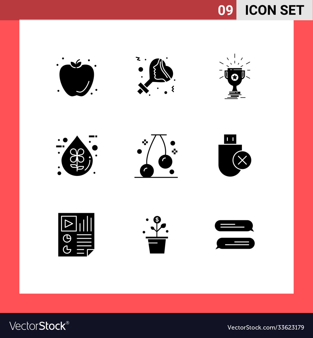 User Interface Pack 9 Basic Solid Glyphs Vector Image