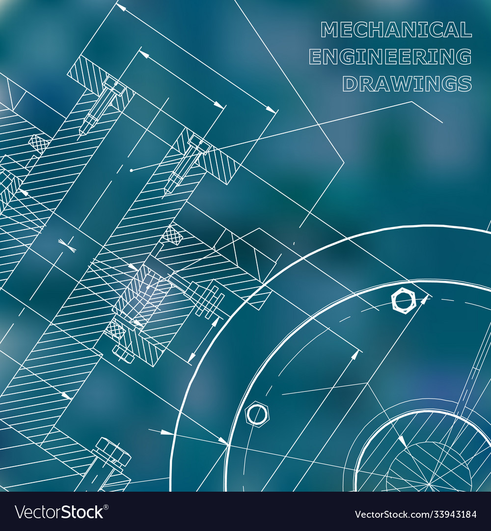 Blue background technical mechanical engineering Vector Image
