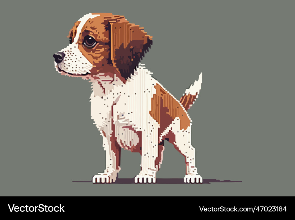 Dog pixel Royalty Free Vector Image - VectorStock