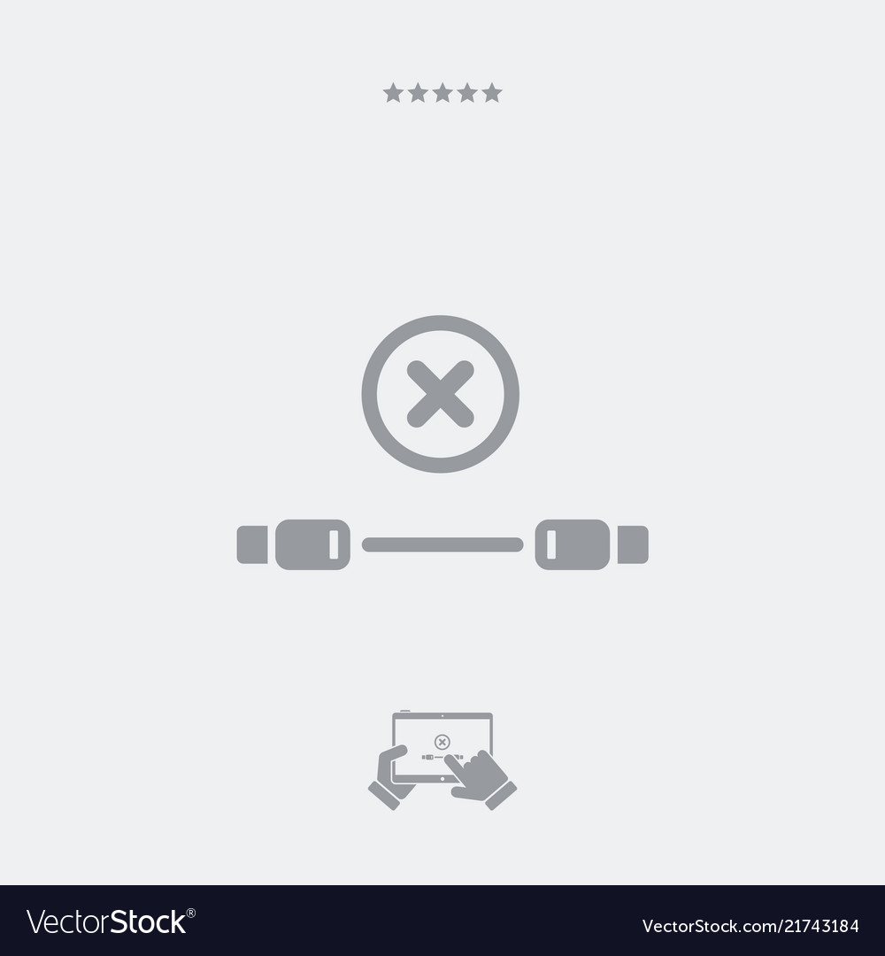 Error cable connection warning Royalty Free Vector Image