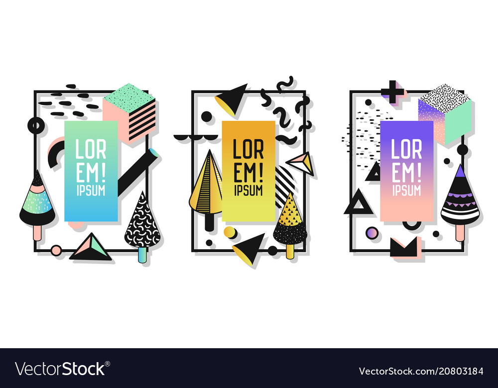 Geometric frames with abstract elements Royalty Free Vector