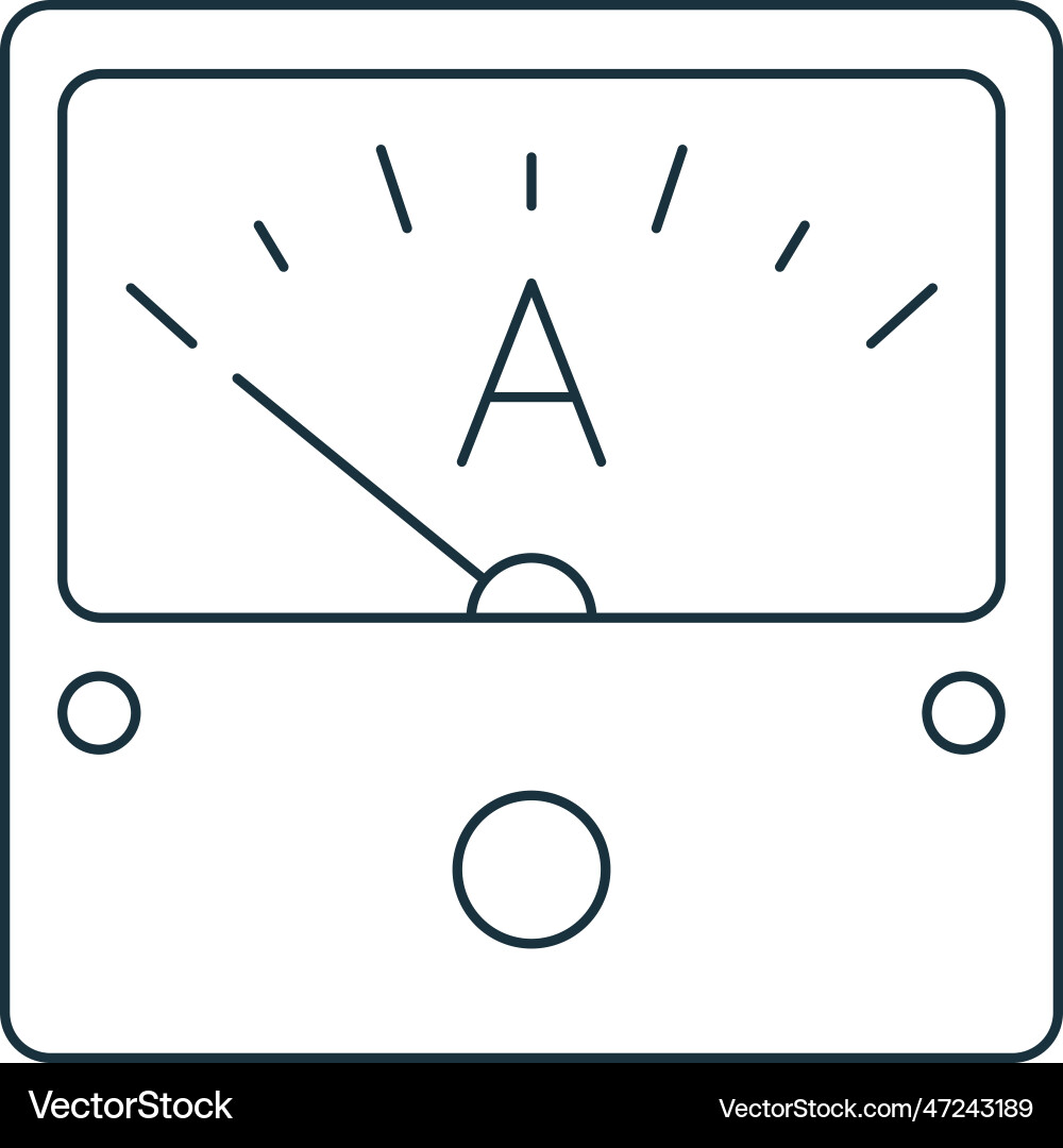 Ampere meter icon monochrome simple sign from Vector Image
