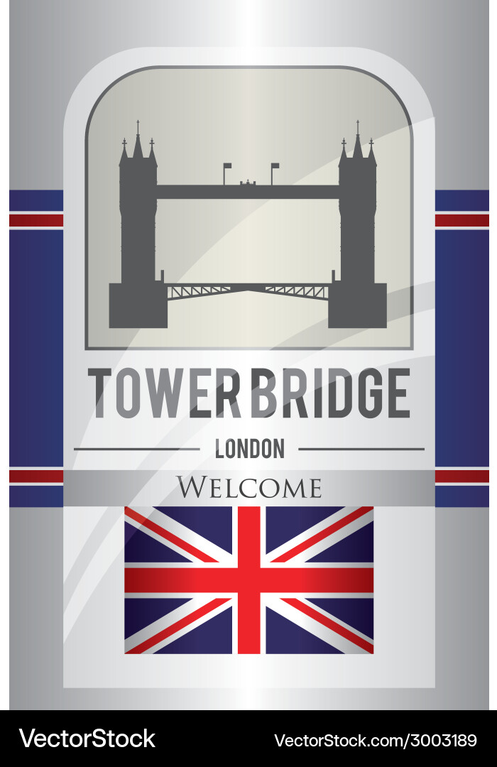 London design over gray background Royalty Free Vector Image