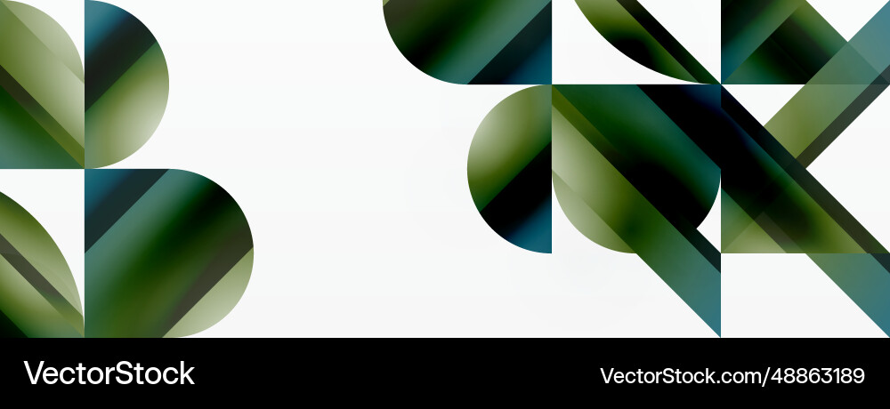 Vivid gradient triangles and circles on white Vector Image