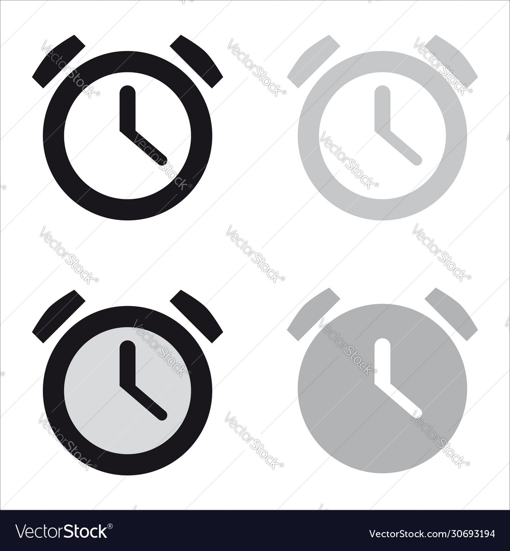 Basic clock minimal icon Royalty Free Vector Image