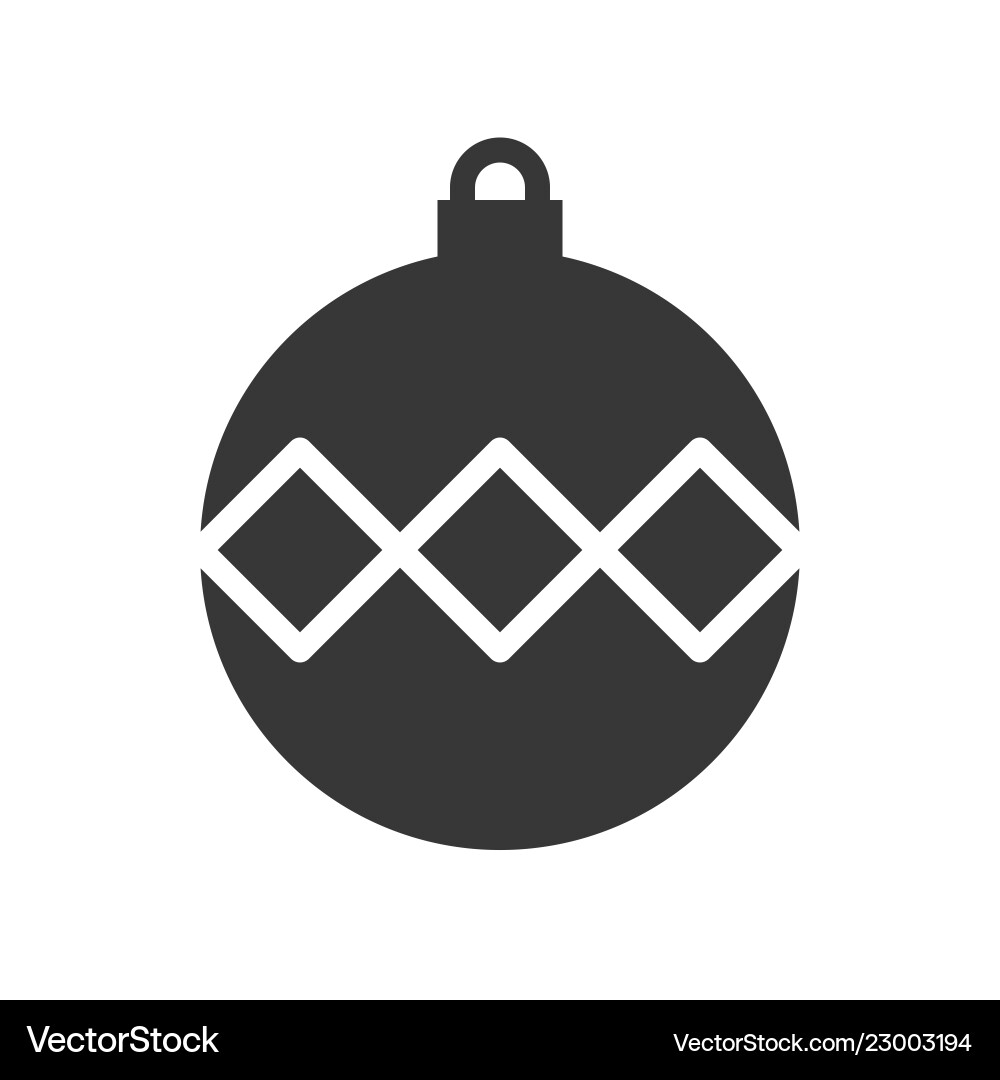 Christmas ball bauble icon suitable for use Vector Image