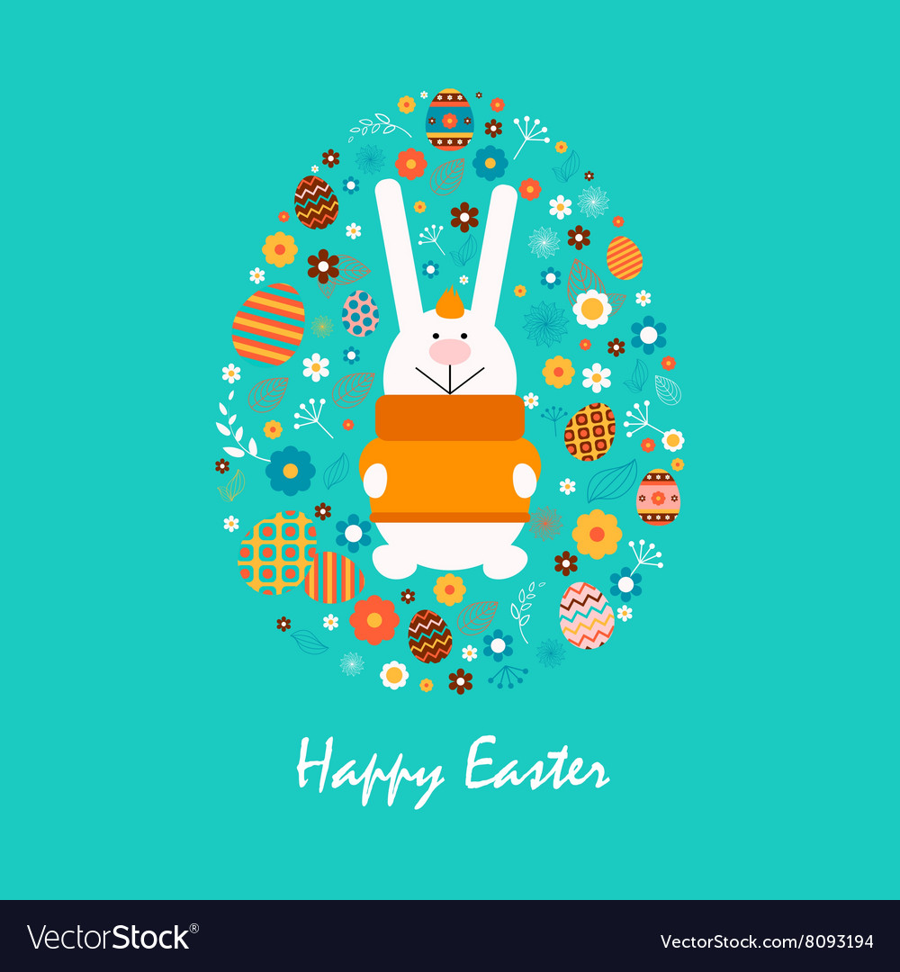 Happy easter 14 Royalty Free Vector Image - VectorStock