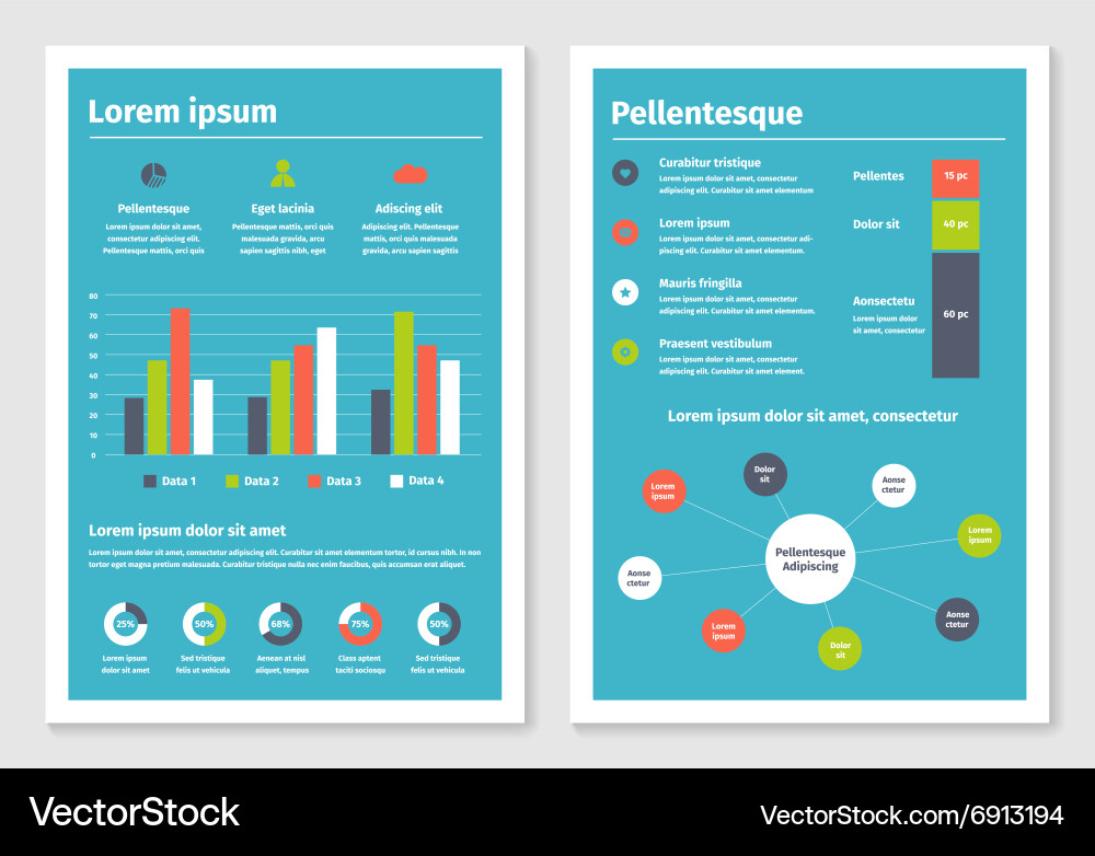 Modern business infographic brochure template 2 Vector Image