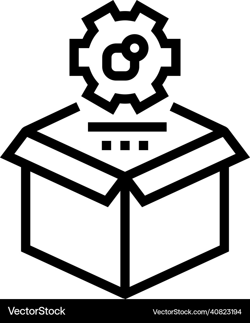 Production process line icon Royalty Free Vector Image