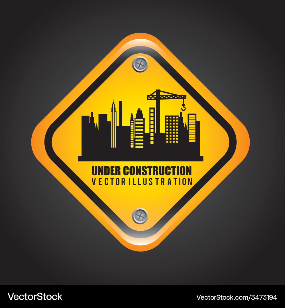 Under construction Royalty Free Vector Image - VectorStock