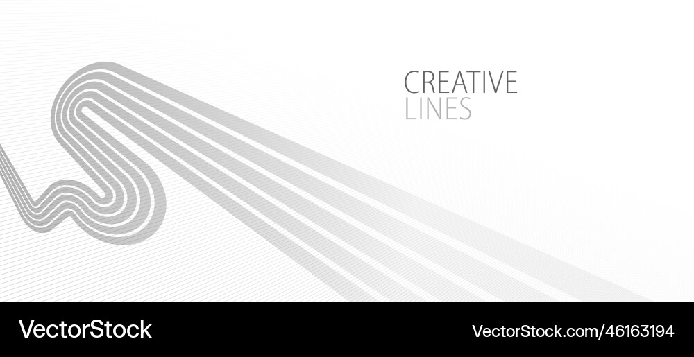 Wave lines in 3d perspective abstract background Vector Image