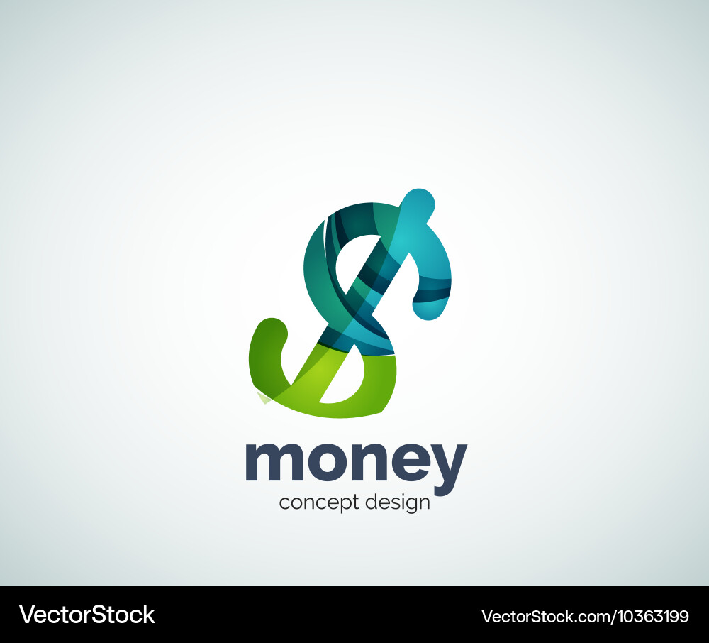 Dollar logo template Royalty Free Vector Image
