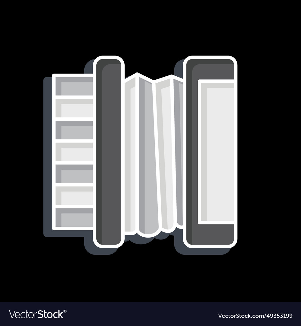 Icon accordion related to russia symbol glossy Vector Image