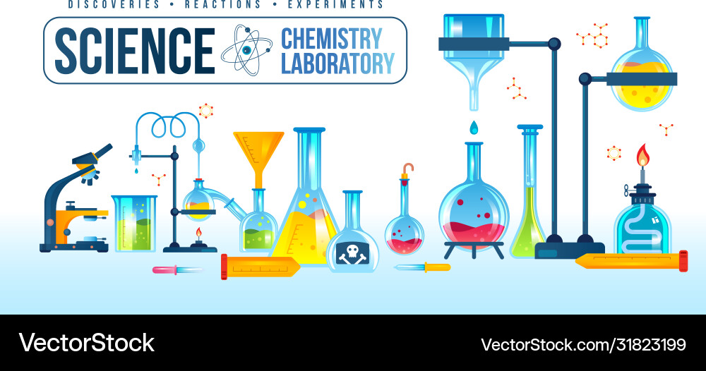 Laboratory flat Royalty Free Vector Image - VectorStock