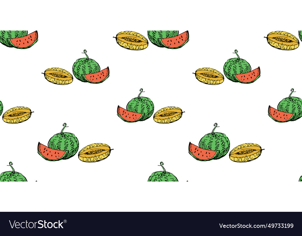 Seamless background of sketches ripe red Vector Image Seamless background of sketches ripe red Vector Image